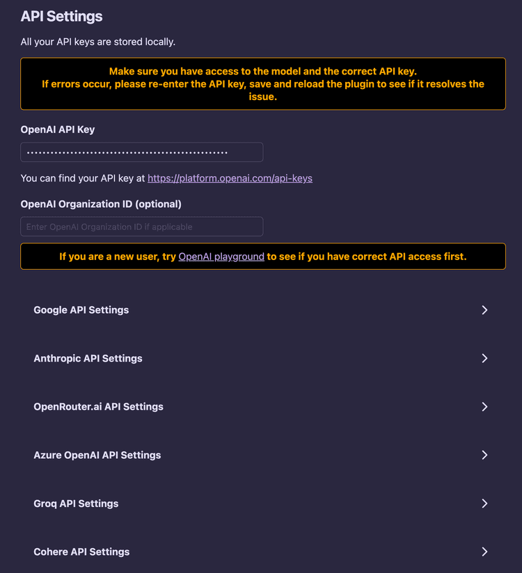 Copilot Settings | Copilot for Obsidian