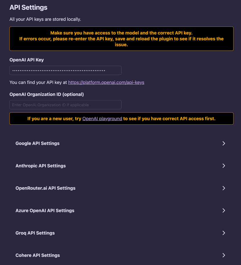 Copilot Settings | Copilot for Obsidian