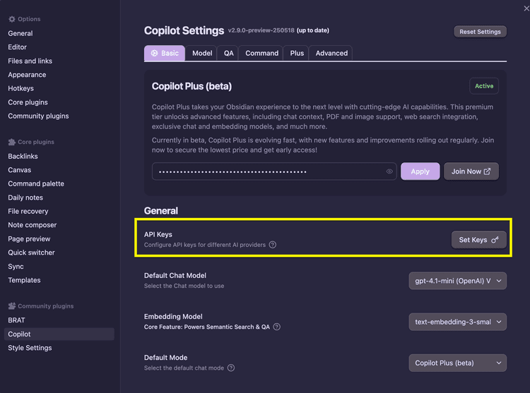 Getting Started | Copilot for Obsidian